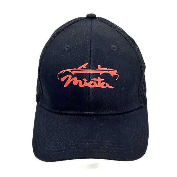 Miata | Accessories | Mazda Miata Black Trucker Hat Cap Red Logo ...